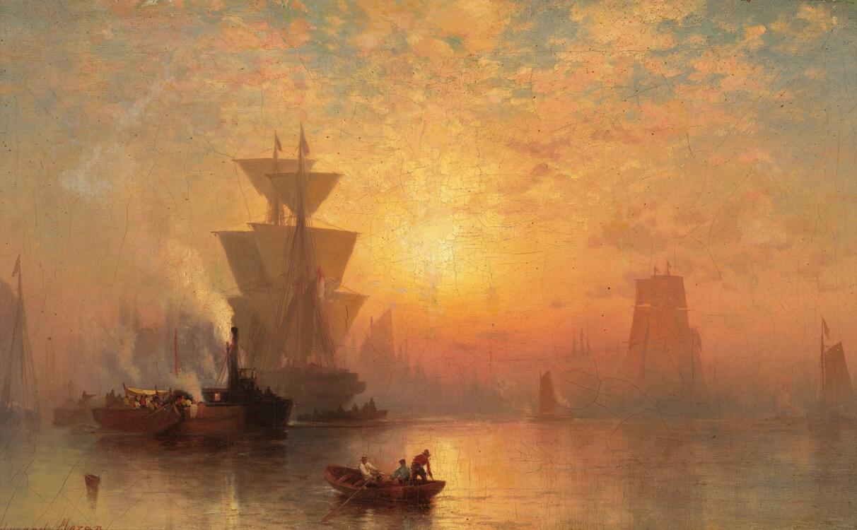 Harbor Scene / Edward Moran - Gilcrease Museum